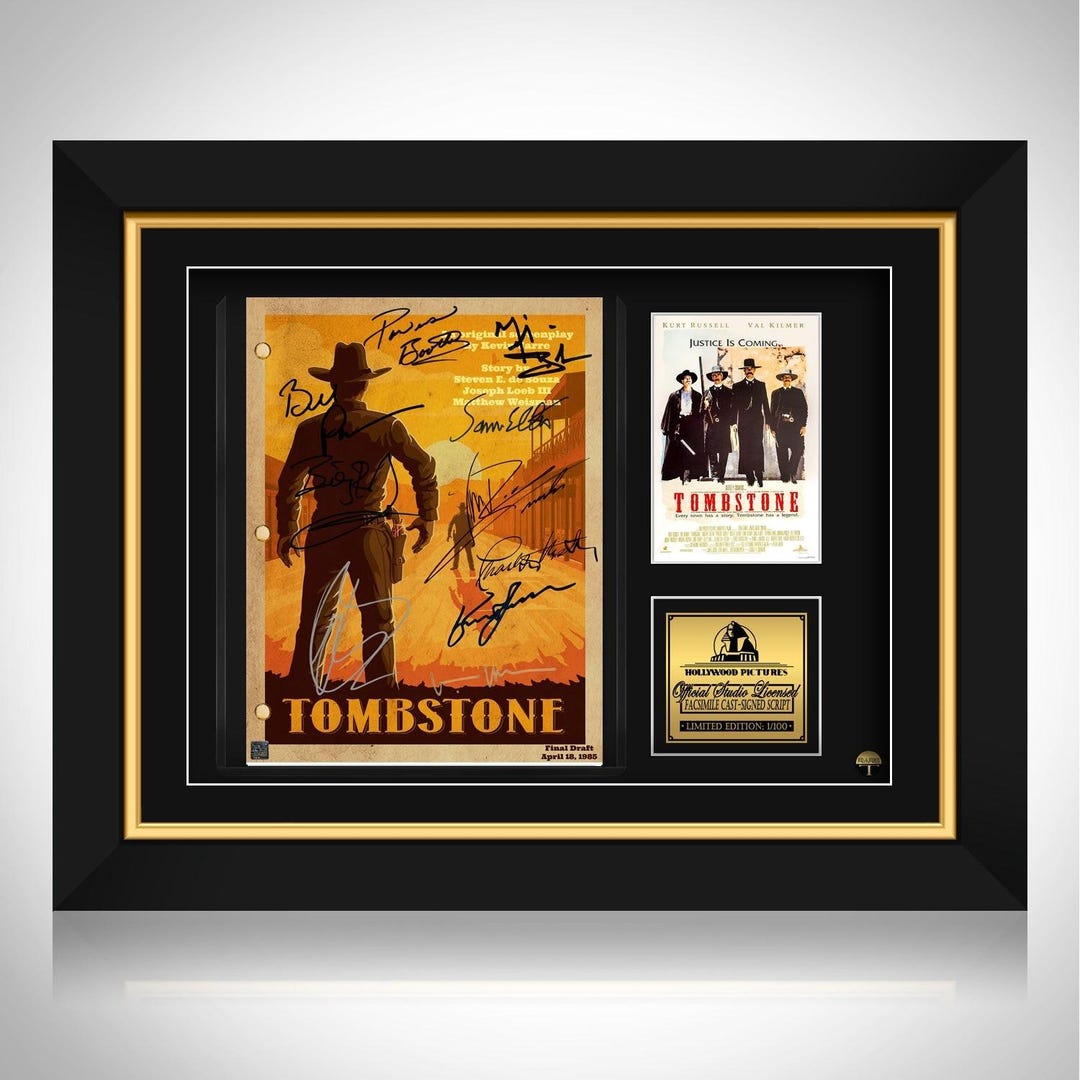 Tombstone Script Limited Signature Edition Custom Frame - Etsy