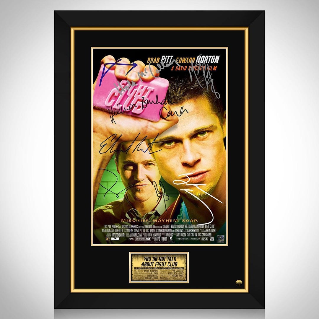 Fight Club Mini Poster Limited Signature Edition Custom Frame - Etsy