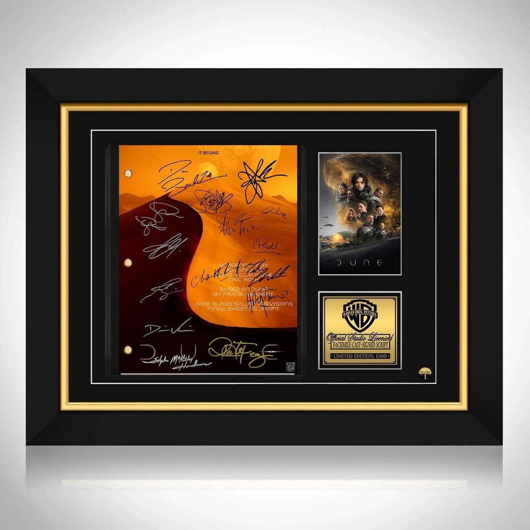 Dune 2021 Script Limited Signature Edition Custom Frame - Etsy