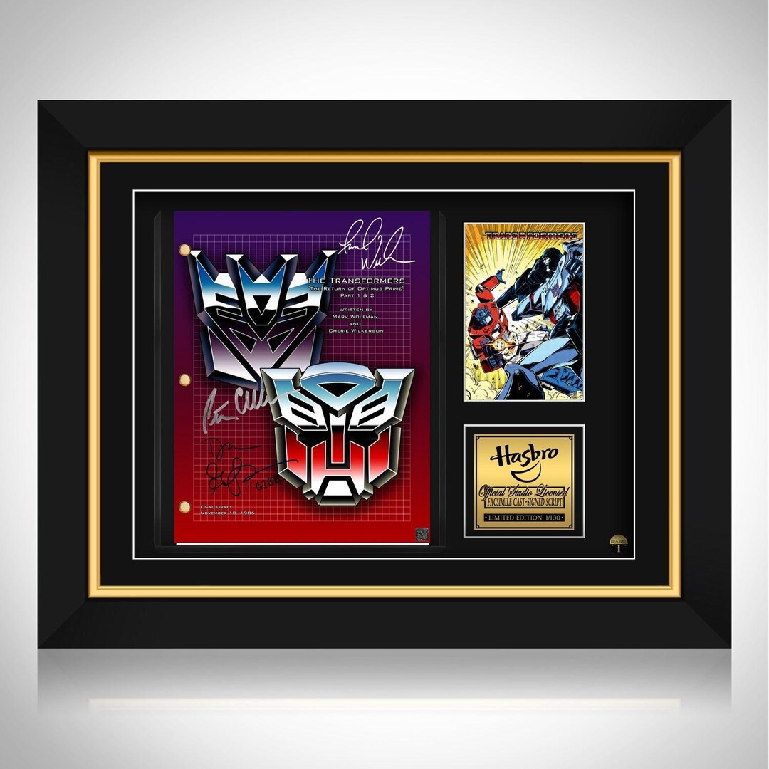 Transformers Animated Script Limited Signature Edition Custom Frame - Etsy