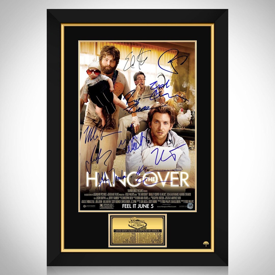 The Hangover Movie Mini Poster Limited Signature Edition Custom Frame ...