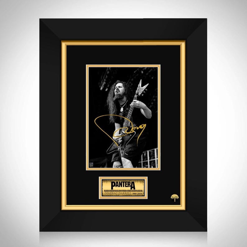 Pantera Dimebag Darrell Memorial Photo Limited Signature Edition Custom ...