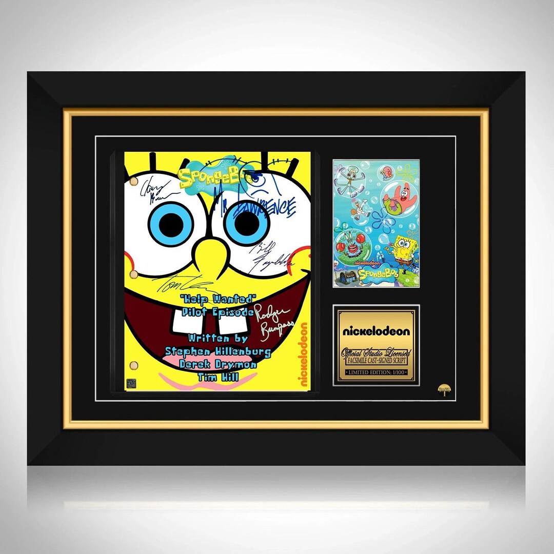 Spongebob Squarepants Transcript Limited Signature Edition Custom Frame ...