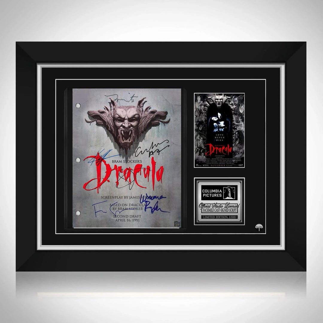 Bram Stoker's Dracula Script Limited Signature Edition Custom Frame - Etsy
