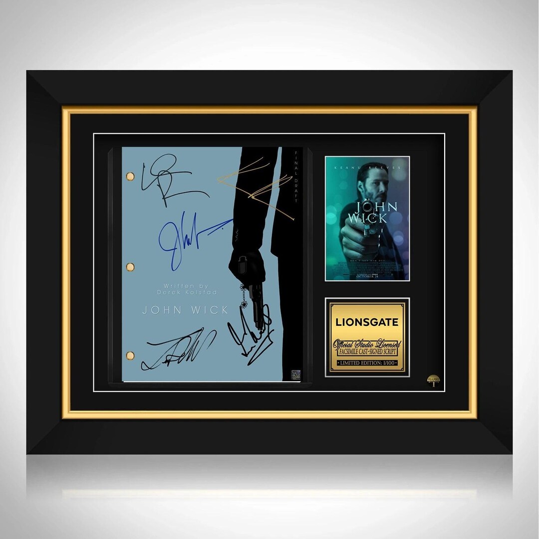 John Wick Script Limited Signature Edition Custom Frame - Etsy