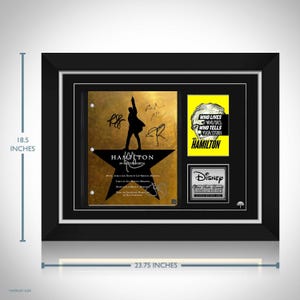 Hamilton Musical Script Limited Signature Edition Custom Frame - Etsy