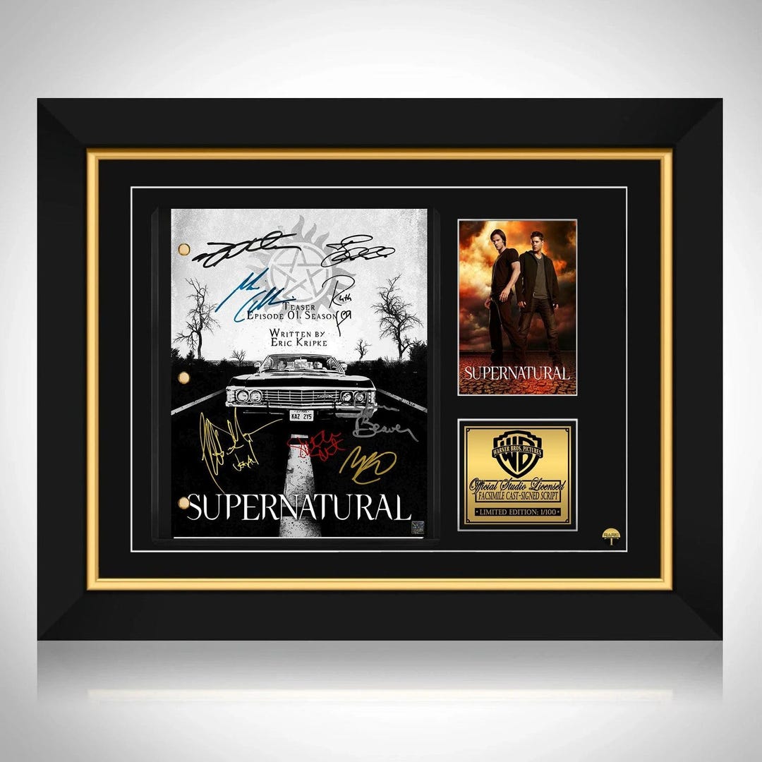 Supernatural Pilot Script Limited Signature Edition Custom Frame - Etsy