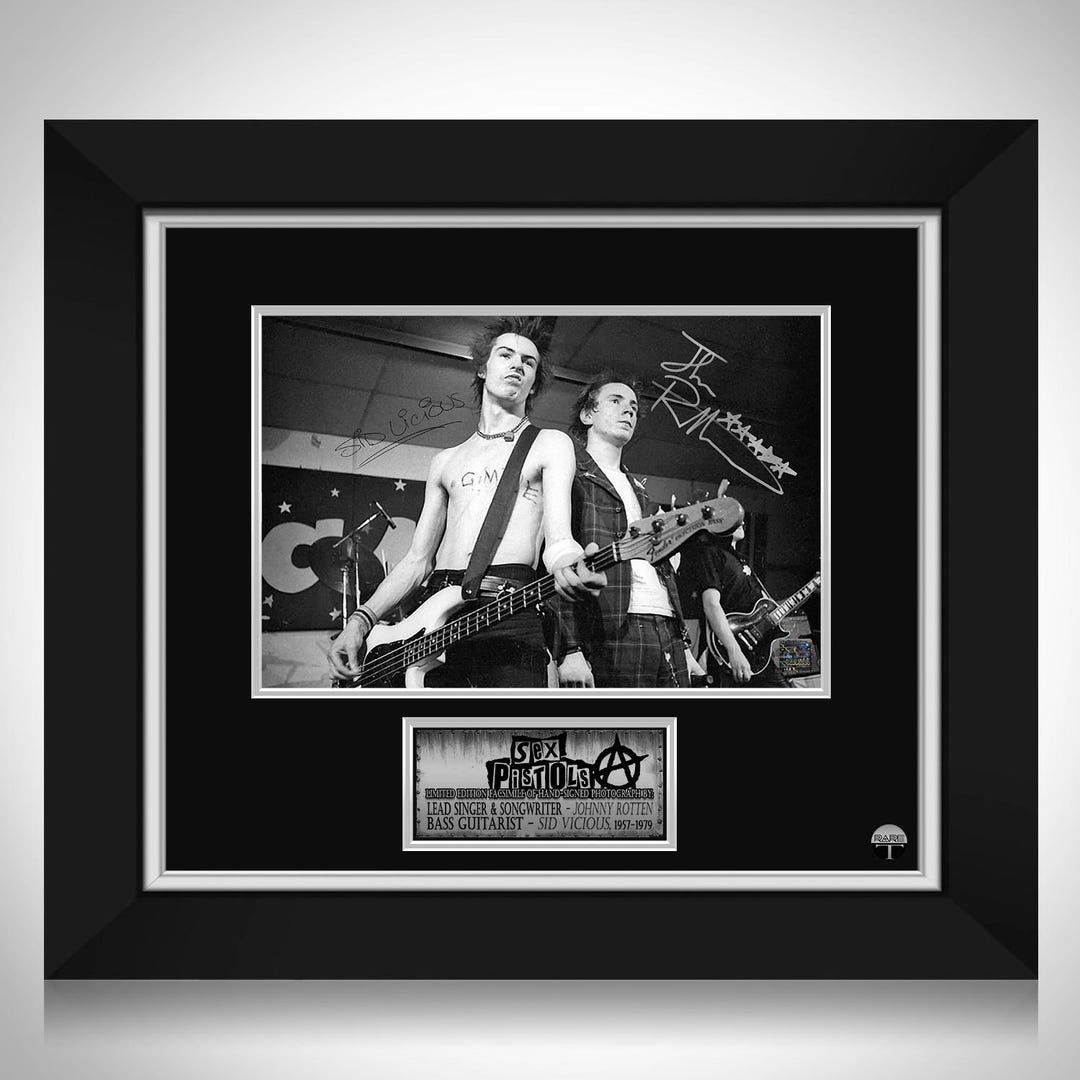 Sex Pistols Sid & Johnny BW Iconic Photo Limited Signature Edition ...