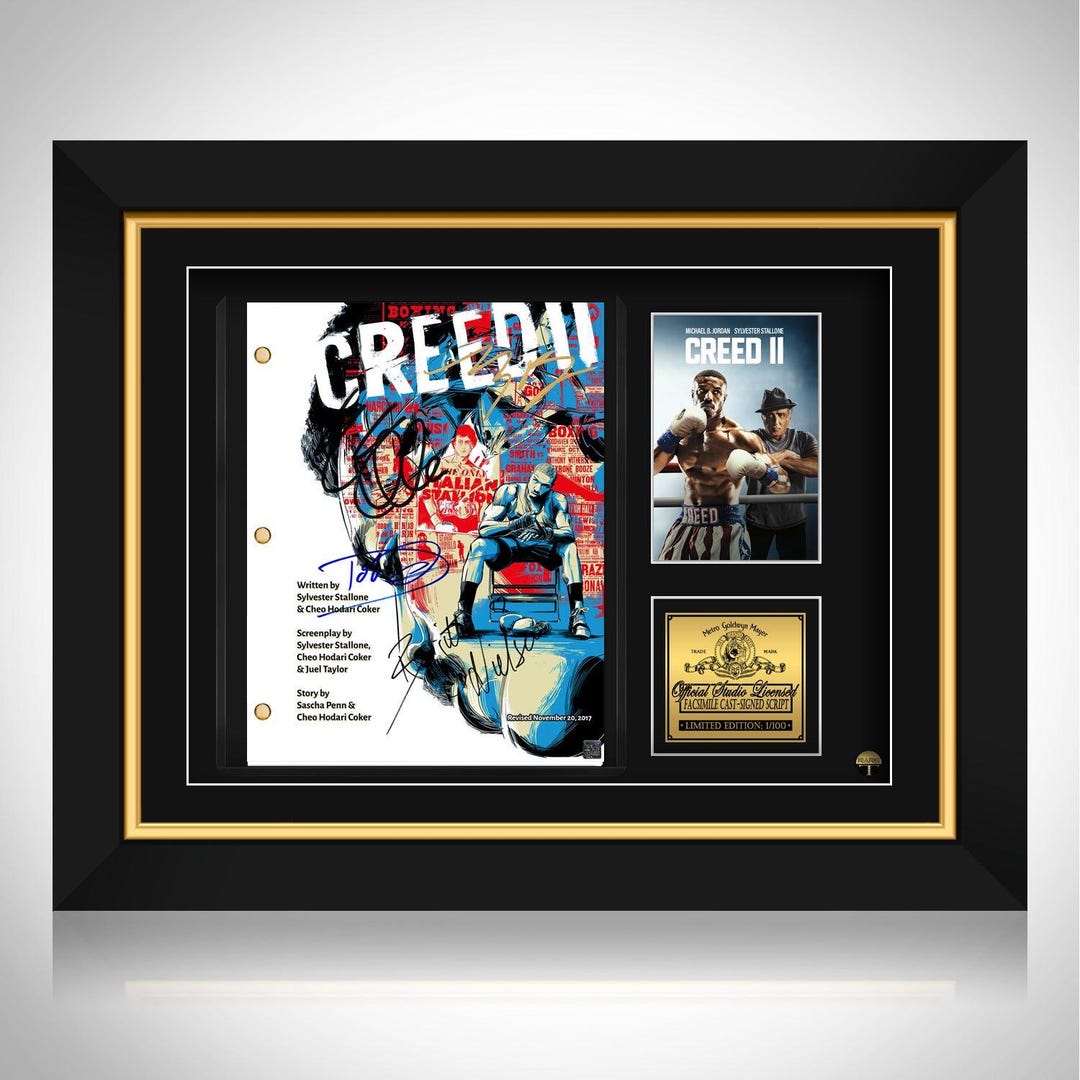 Creed 2 Movie Script Limited Signature Edition Custom Frame - Etsy