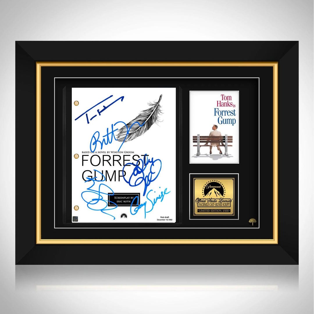 Forrest Gump Script Limited Signature Edition Custom Frame - Etsy