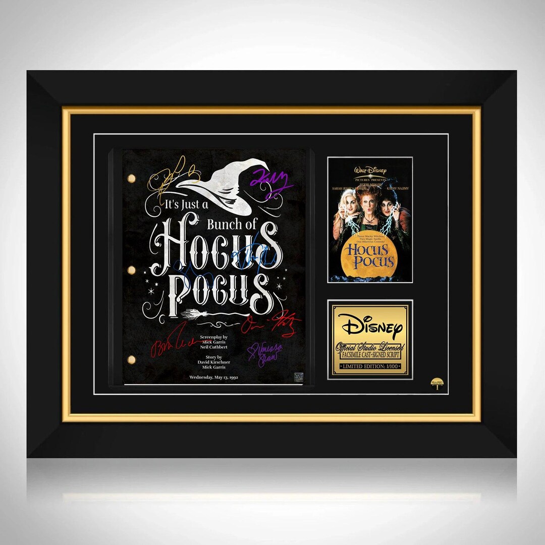 Hocus Pocus Script Limited Signature Edition Custom Frame - Etsy
