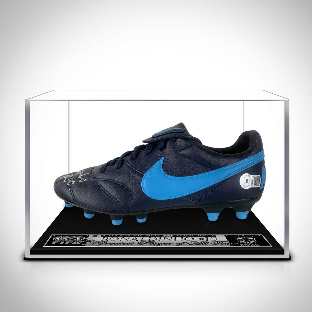 Ronaldinho Beckett Witnessed Hand-signed Nike Soccer Cleat Custom ...
