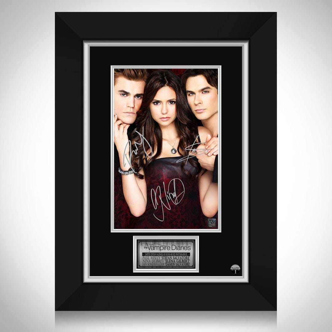 The Vampire Diaries Trio Photo Limited Signature Edition Custom Frame ...