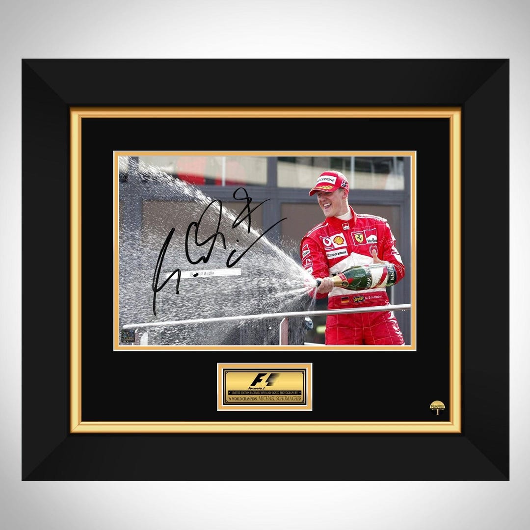 Michael Schumacher Ferrari Legend Champagne Formula 1 Photo Limited ...