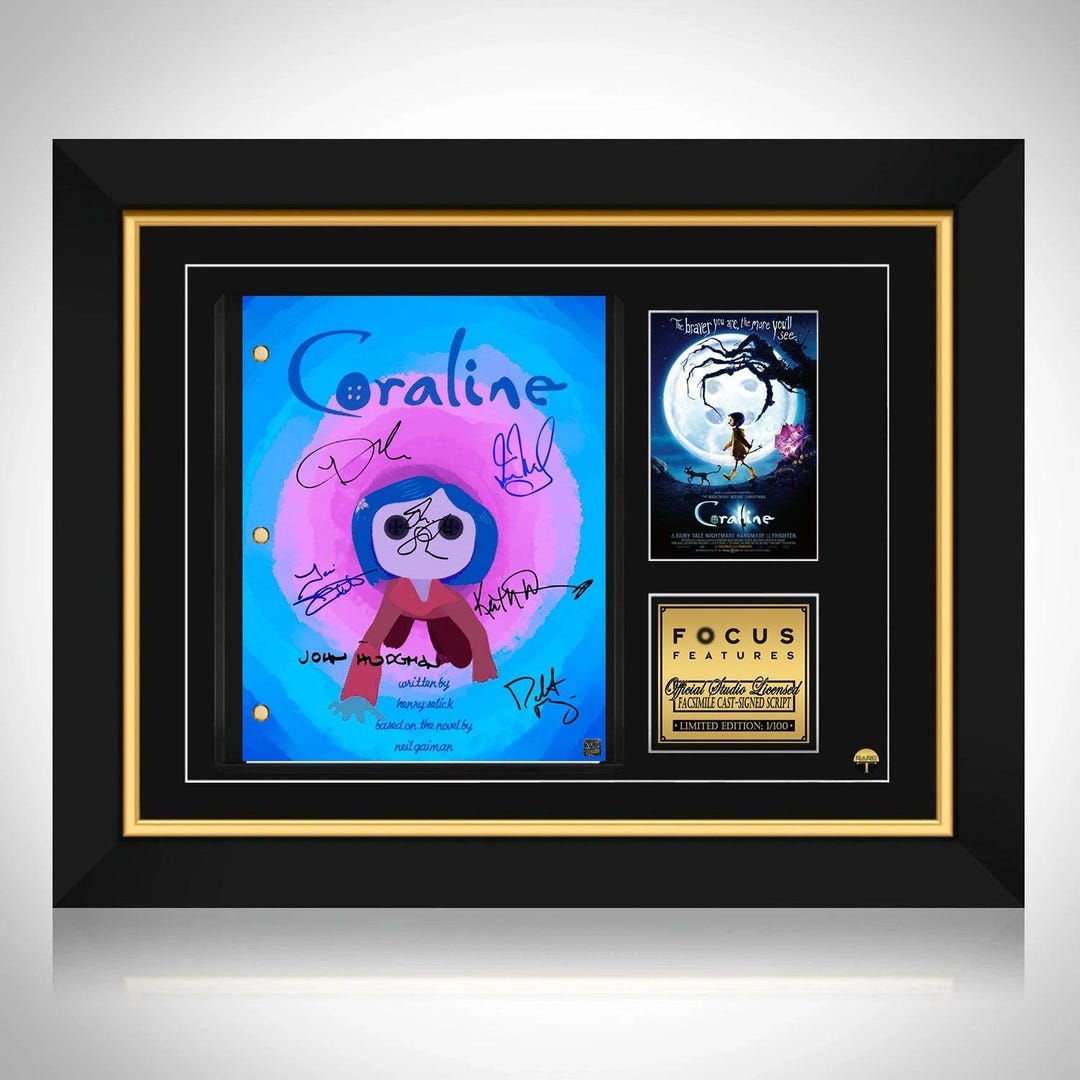 Coraline Script Limited Signature Edition Custom Frame - Etsy