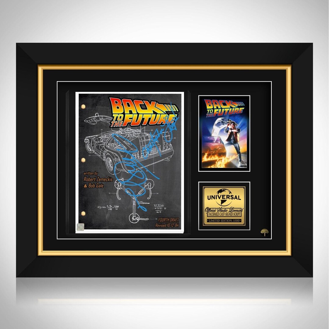 Back to the Future Script Limited Signature Edition Custom Frame - Etsy