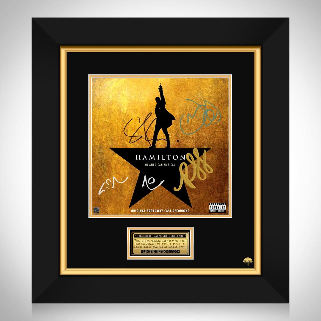Hamilton - Original Broadway Cast Recordings LP Cover Limited Signature ...