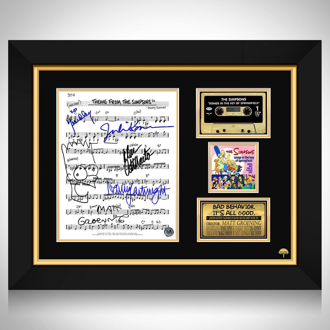 The Simpsons Theme Song Gold Cassette Limited Signature Edition Custom ...