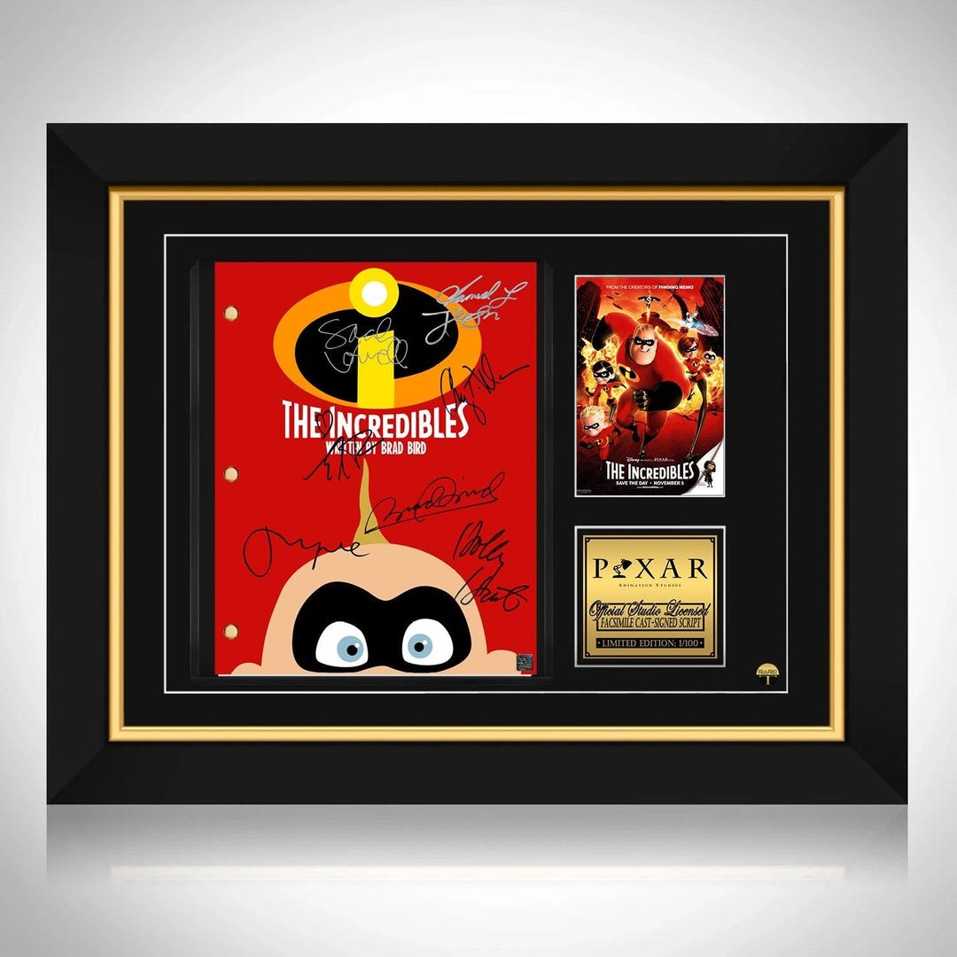 The Incredibles Script Limited Signature Edition Custom Frame - Etsy