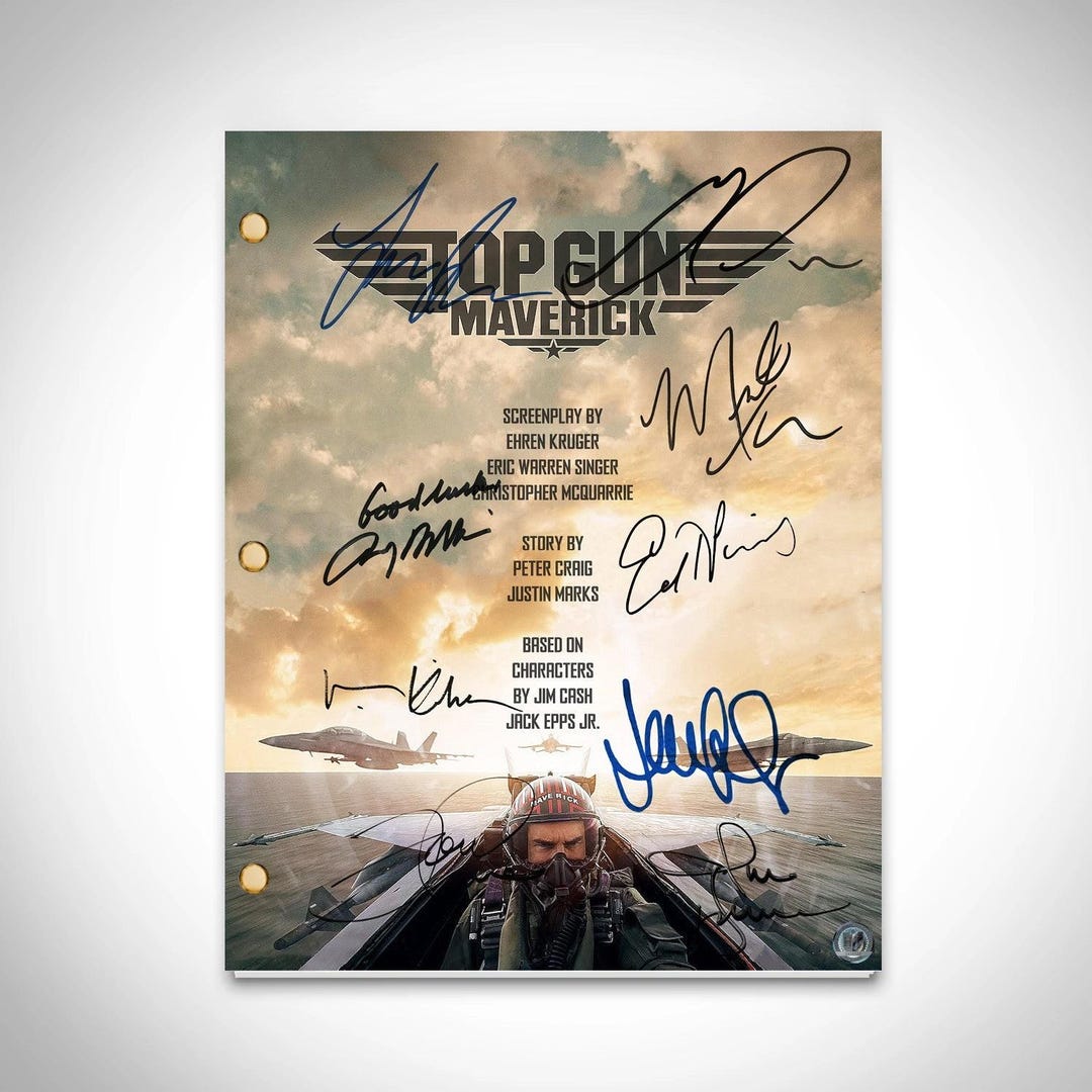 Top Gun Maverick Script Limited Signature Edition - Etsy
