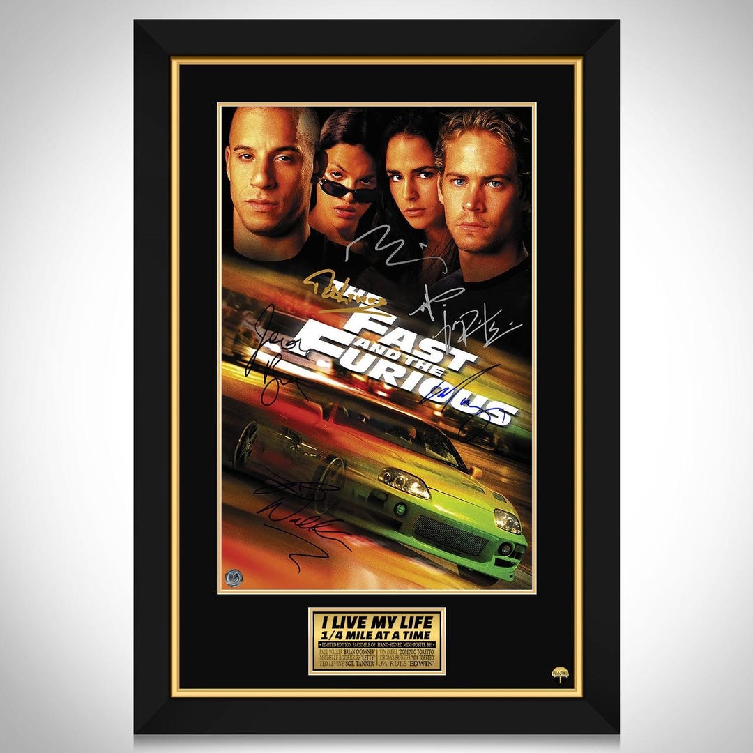 The Fast and the Furious Mini Poster Limited Signature Edition Custom ...