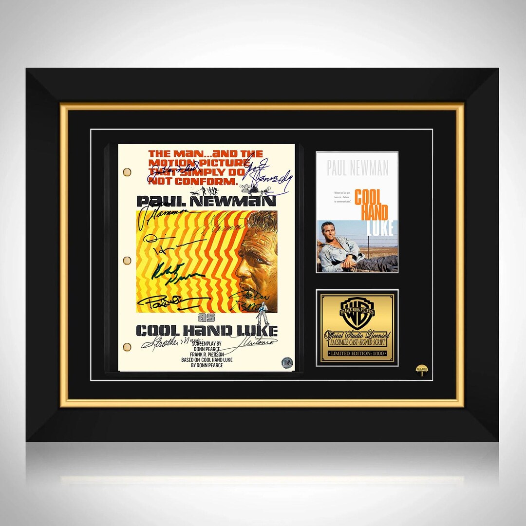 Cool Hand Luke Script Limited Signature Edition Custom Frame - Etsy