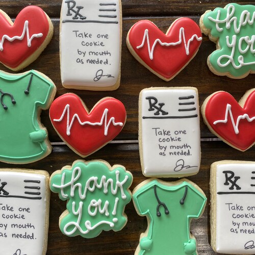Healthcare Thank You Cookies Nurse Appreciation Gift Sugar - Etsy