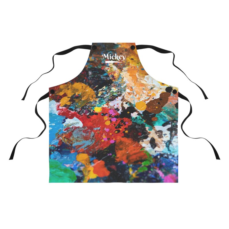Personalized Artist Apron – Colorful Paint Splatter, Custom Name - Etsy