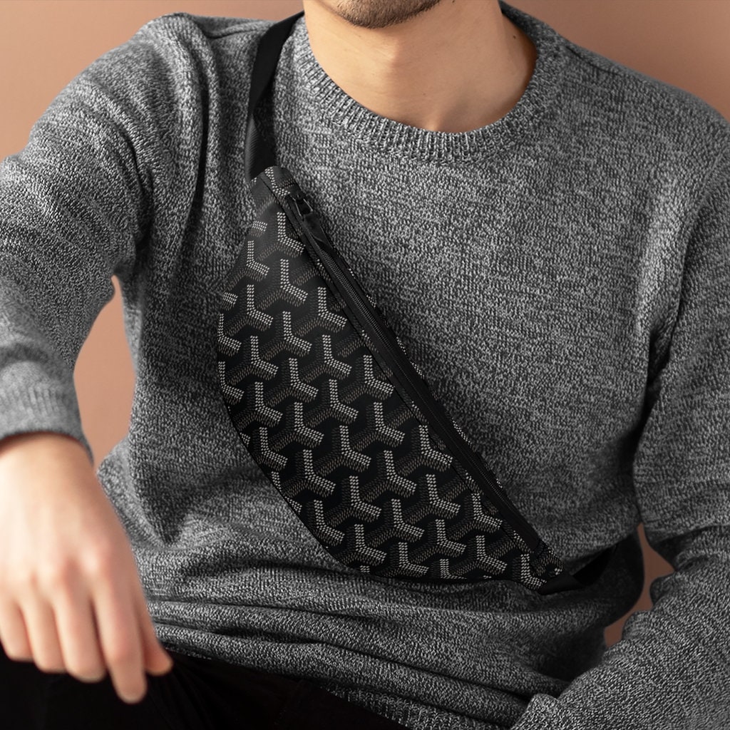 Goyard Inspired Fanny Pack / Chic Chevron Print Waist Purse / | Etsy