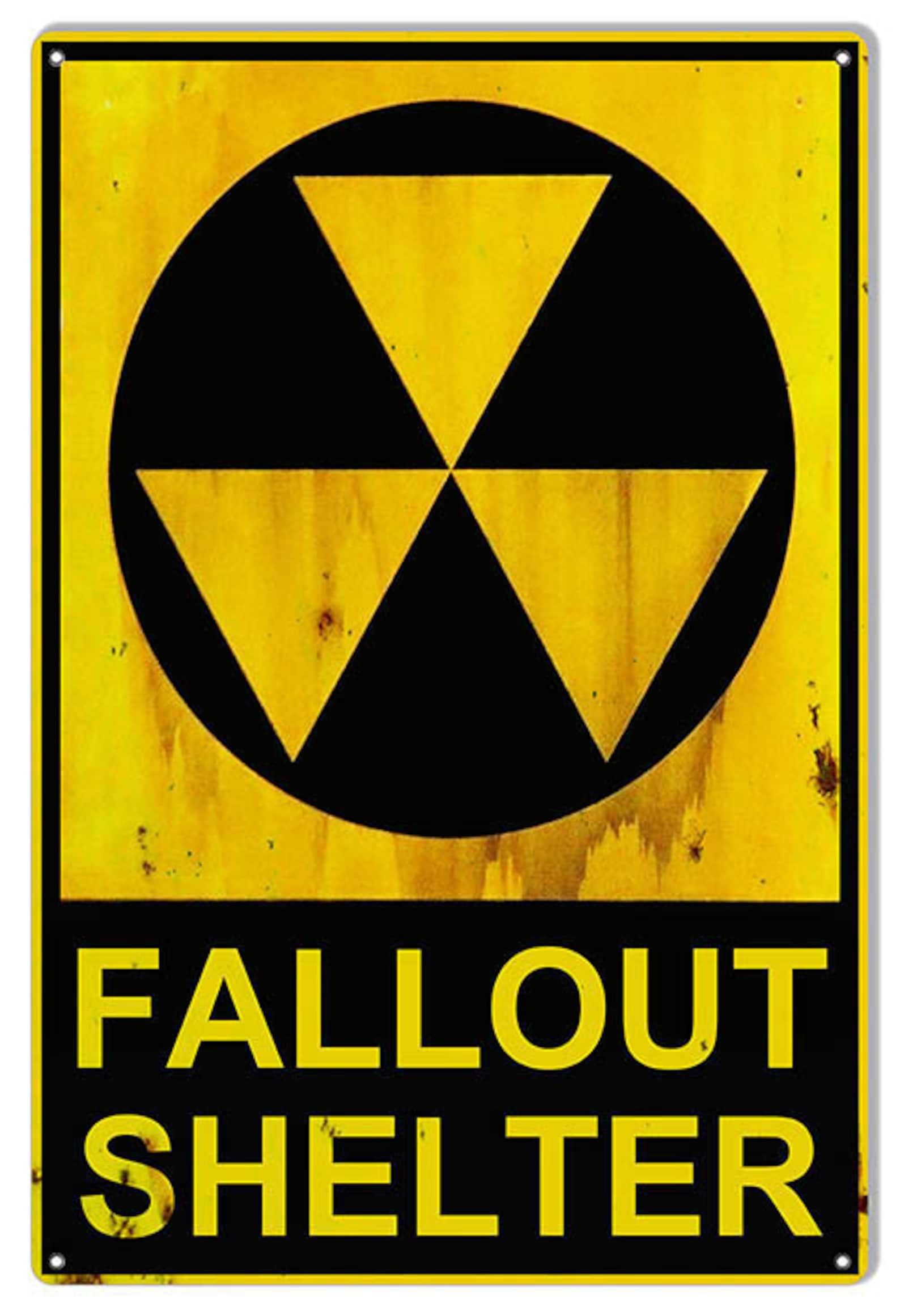 Fallout Shelter Distressed Reproduction Apocalyptic Sign 12x18 | Etsy