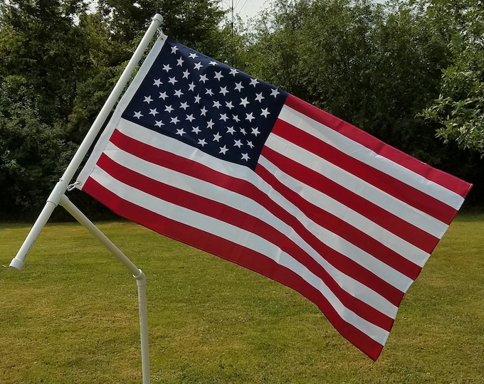 Rotating PVC Flag Pole Complete Set- Nothing Extra to Purchase With 3 ...