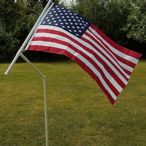 Rotating PVC Flag Pole Complete Set- Nothing Extra to Purchase With 3 ...