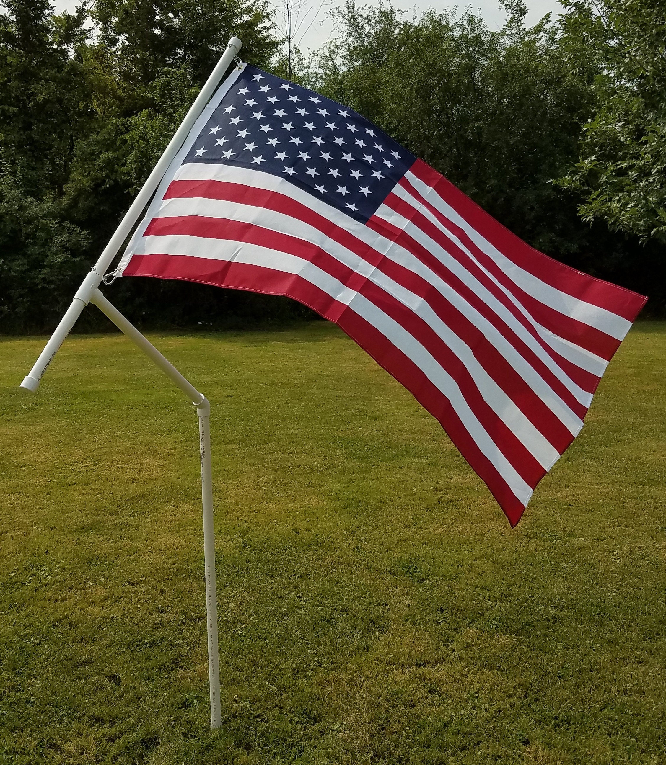Rotating PVC Flag Pole Complete Set- Nothing Extra to Purchase With 3 ... Rotating PVC Flag Pole Complete Set- Nothing Extra to Purchase With 3 ...