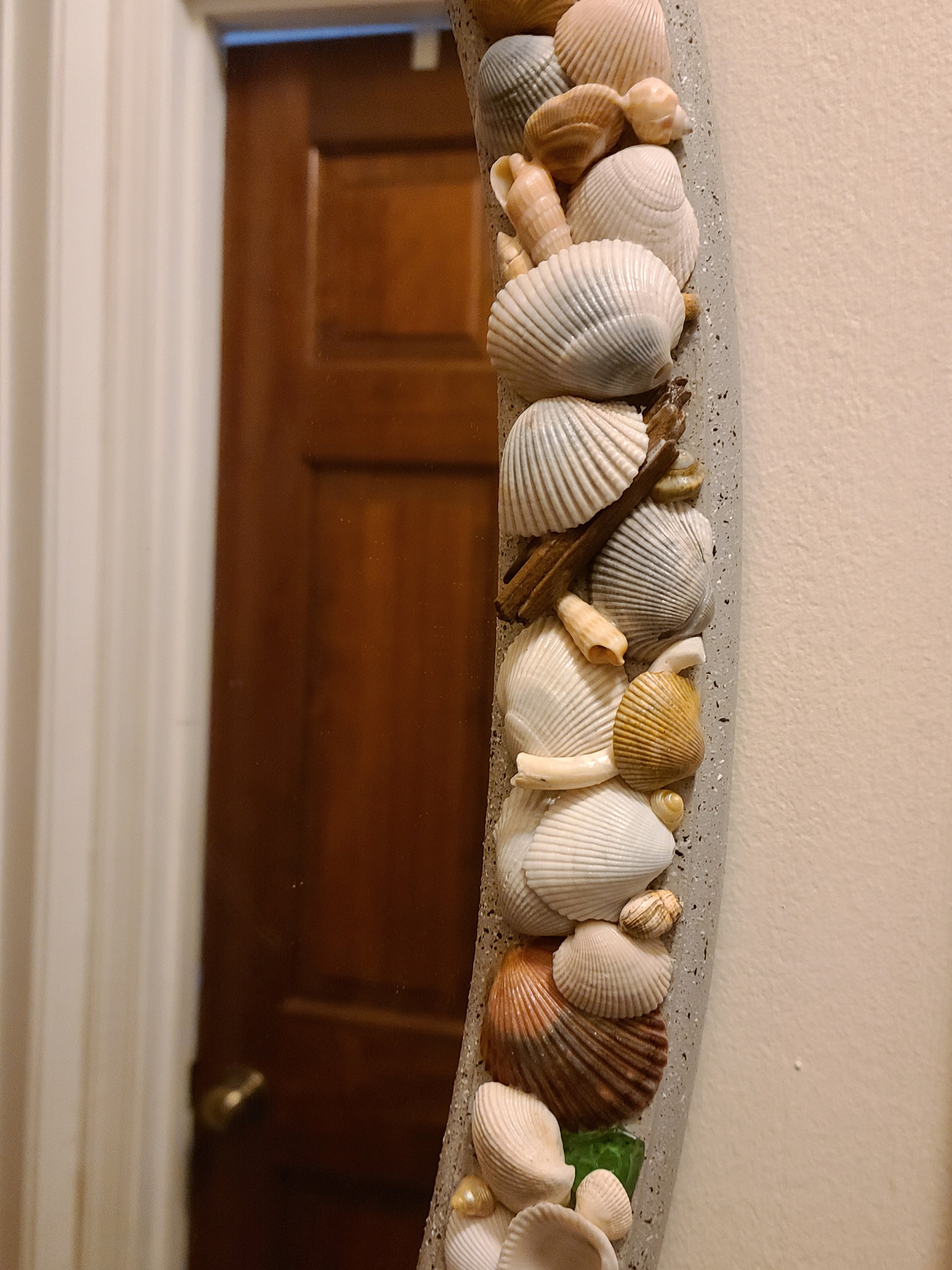 Large 35" Oval Beach Tropical Sea Shell Mirror - Etsy