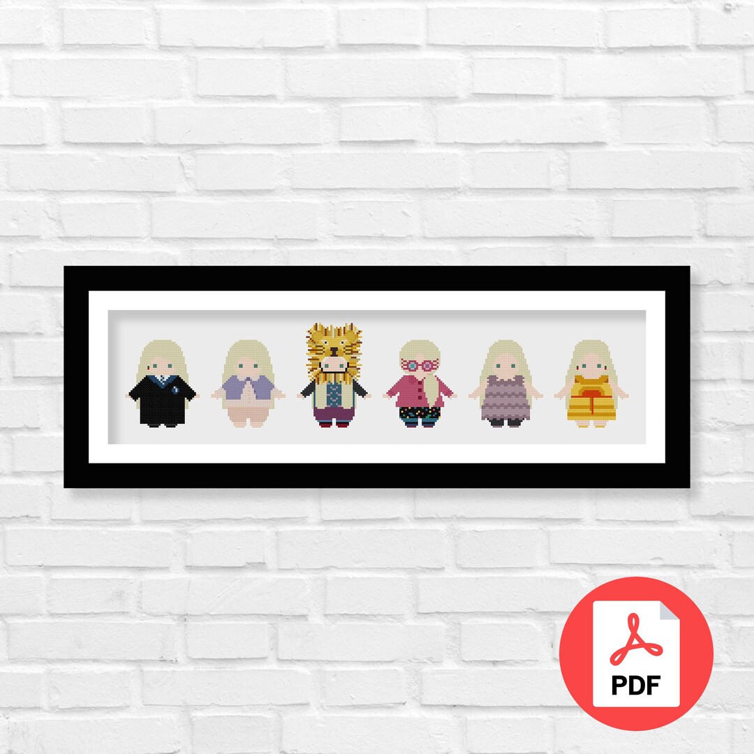 Luna Lovegood Cross Stitch Pattern, Magic Inspired, DIY Home Decor (PDF ...