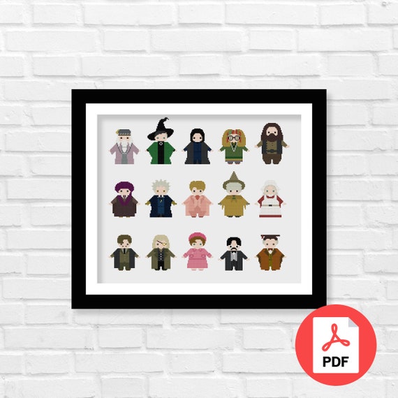 The Professors Cross Stitch Pattern PDF Wizard Cross Stitch | Etsy