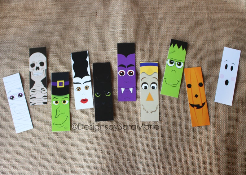 Halloween Bookmark Printable | Instant PDF Download | Digital Bookmarks ...