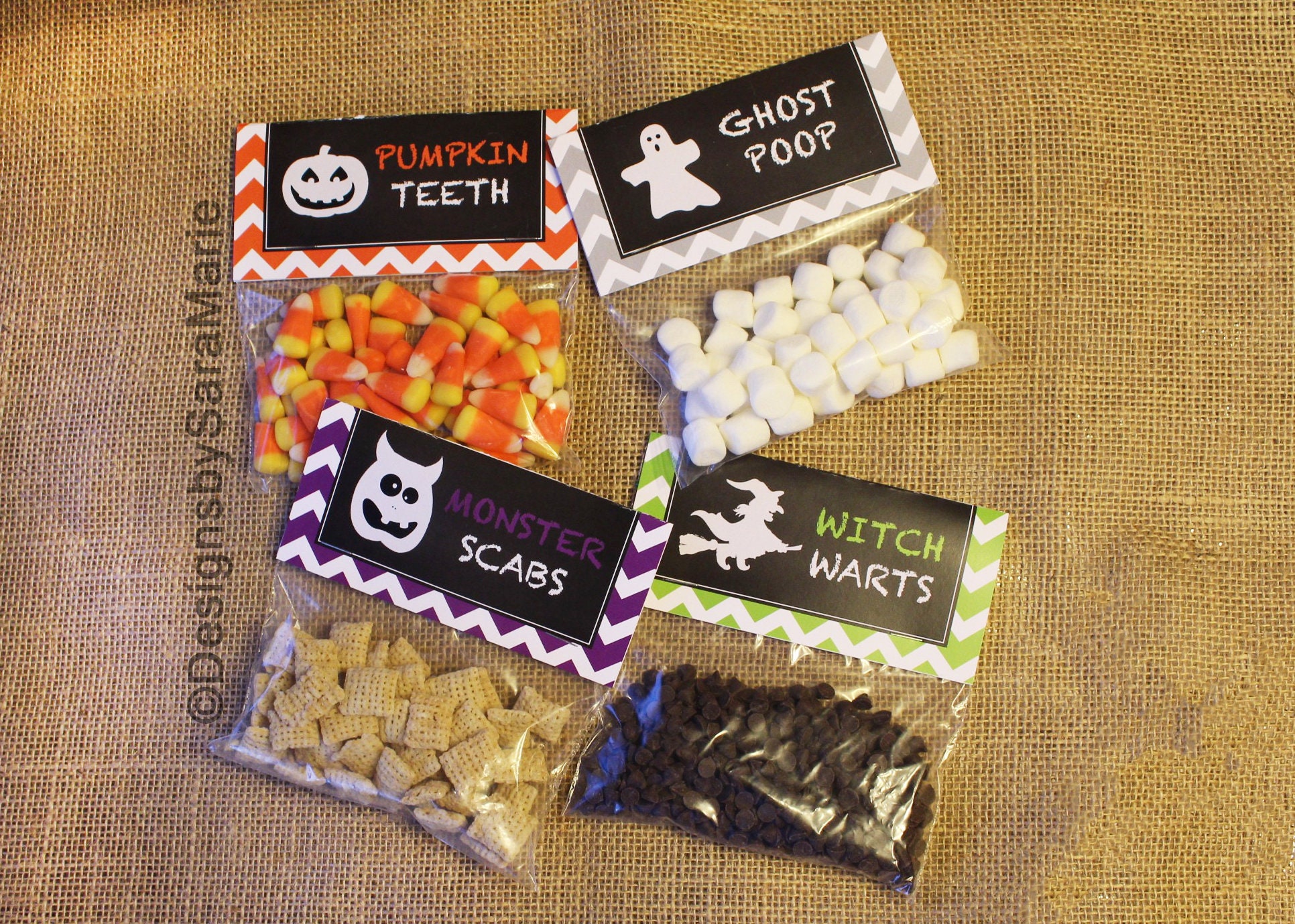 Halloween Treat Bag Tags | Digital Treat Tags | Goodie Bag Tags | PDF ...