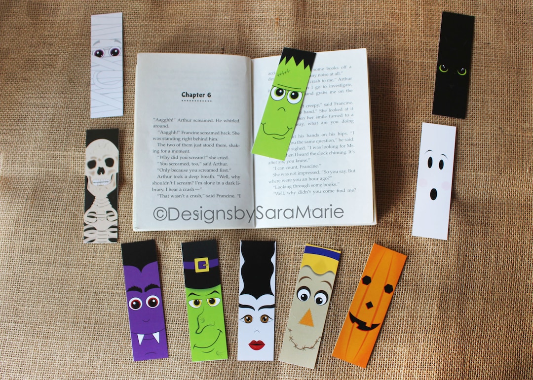 Halloween Bookmark Printable | Instant PDF Download | Digital Bookmarks ...