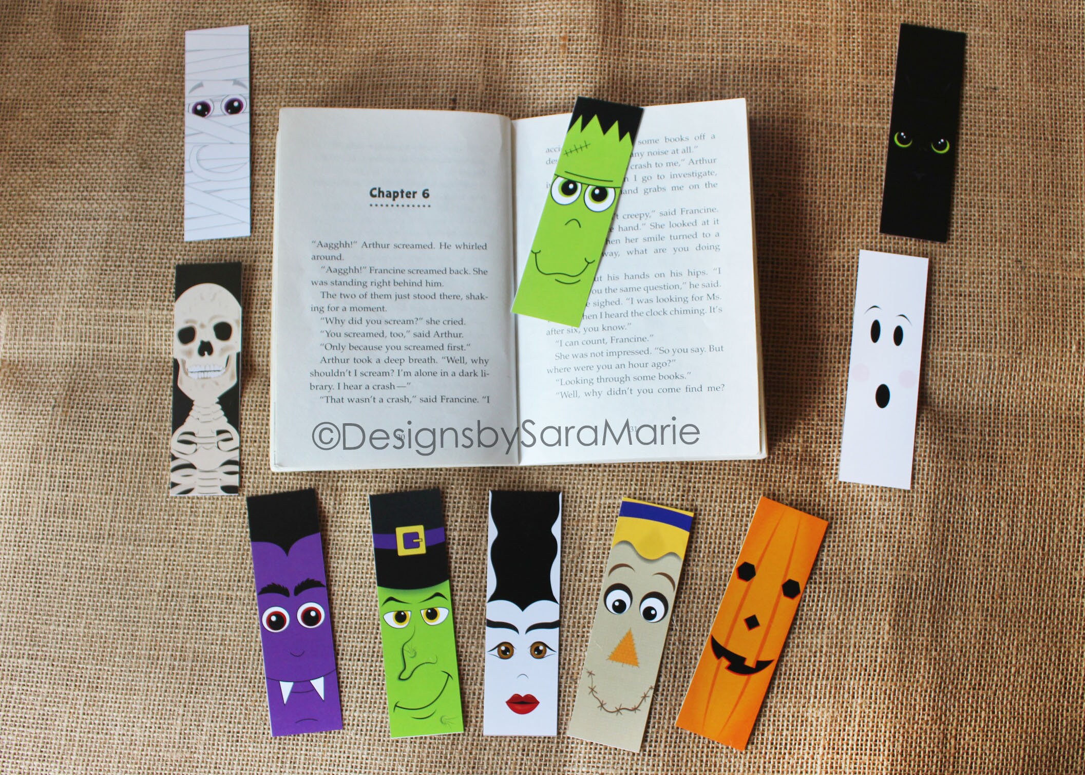 Halloween Bookmark Printable | Instant PDF Download | Digital Bookmarks ...