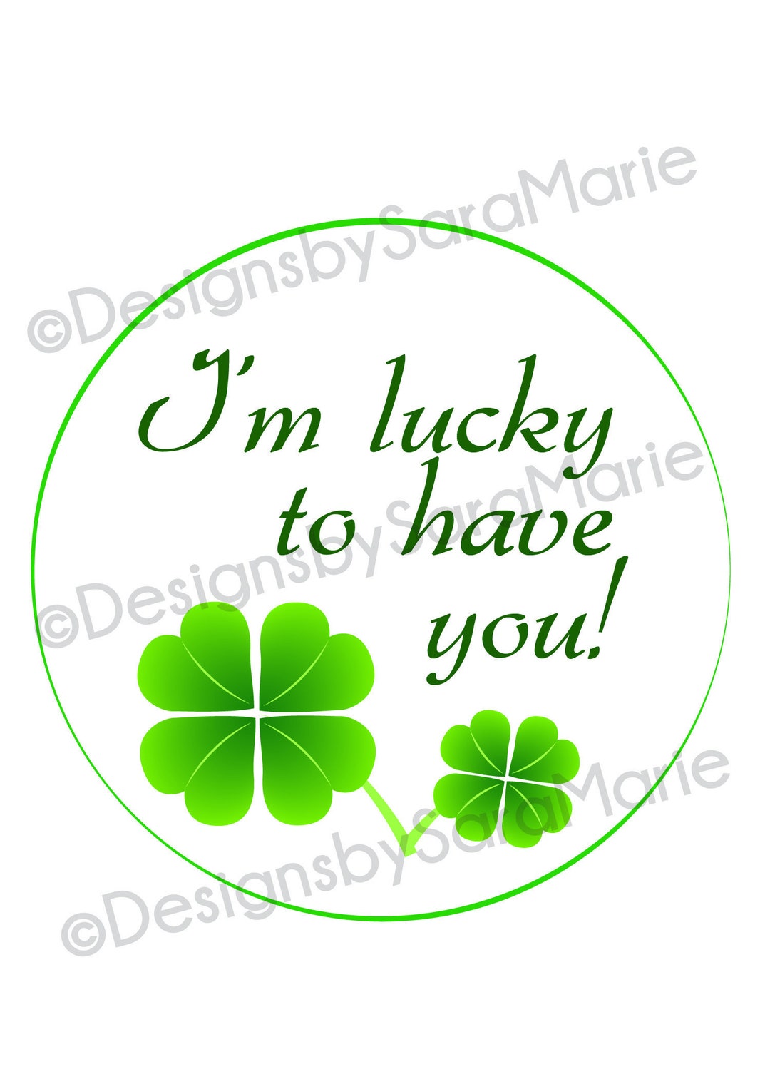 Lucky to Have You | St. Patrick's Day | Instant PDF Download | Digital ...