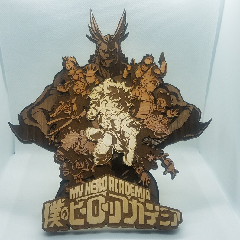 My Hero Academia Wooden 3D Wall Art MHA Anime Manga Wall Decor | Etsy