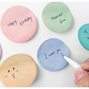 Pastel Macaron Sticky Notes Small Circle Notepads for School - Etsy