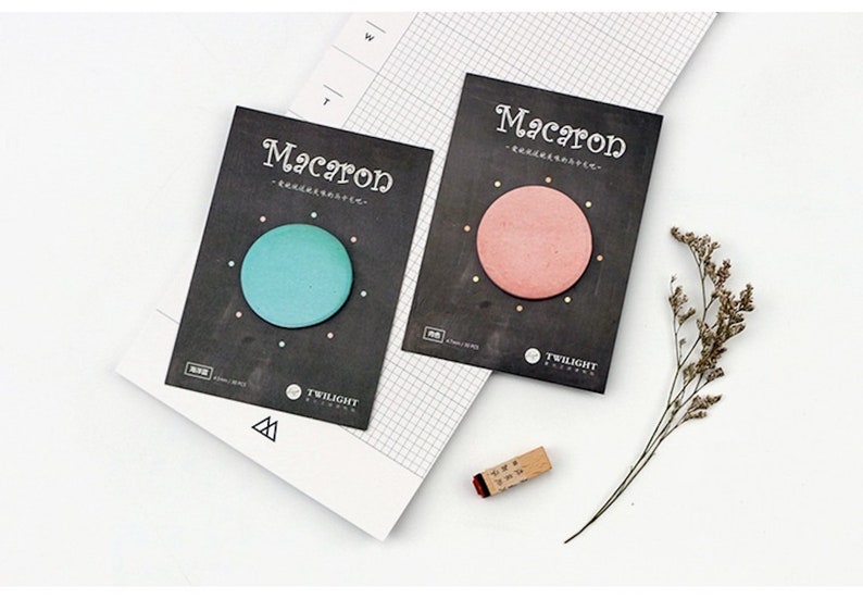 Pastel Macaron Sticky Notes Small Circle Notepads for School | Etsy