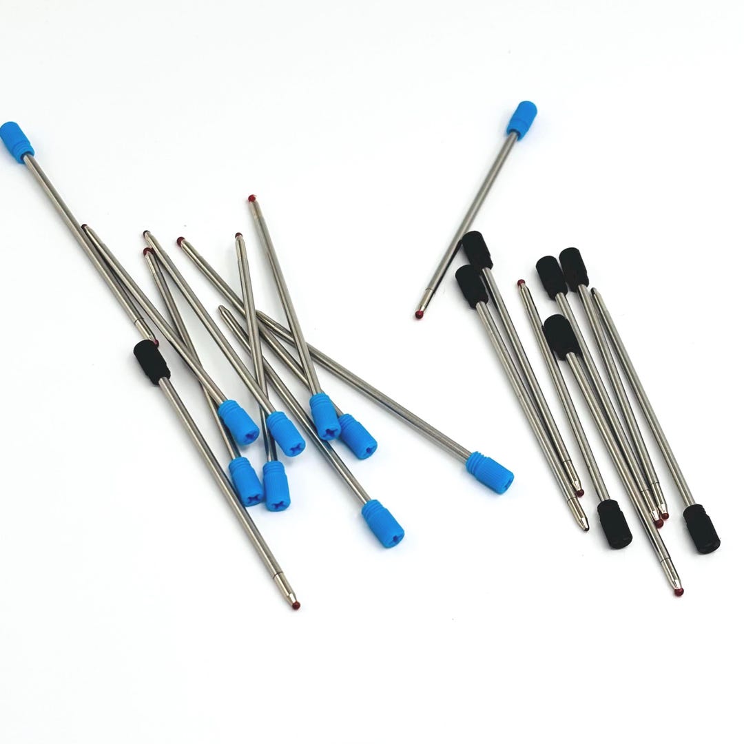 2.75" Ballpoint Pen Refill - Black or Blue Ink, D1 Metal Tip - Etsy