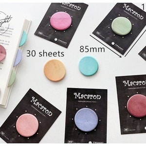 Pastel Macaron Sticky Notes Small Circle Notepads for School - Etsy