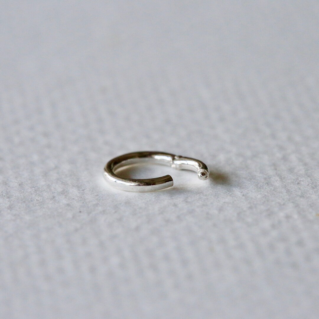 Sterling Silver Segmented Hoop 16 Gauge Hoop 8mm Silver - Etsy