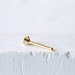 14k Solid Gold 3mm Nose Stud 20 Gauge 14K Gold Nose Bone - Etsy
