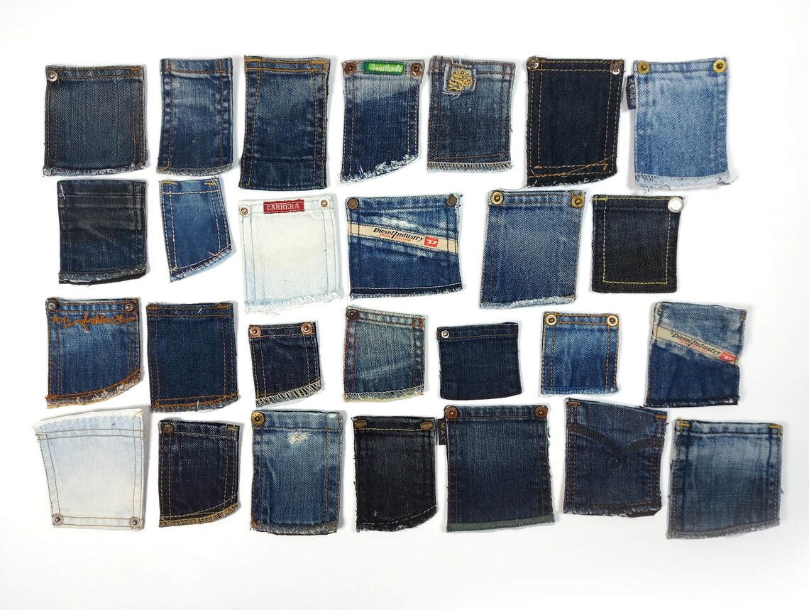 27 Upcycled Denim Coin Pockets: DIY Craft Supplies - Etsy