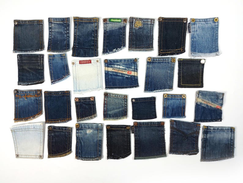 27 Upcycled Denim Coin Pockets: DIY Craft Supplies - Etsy